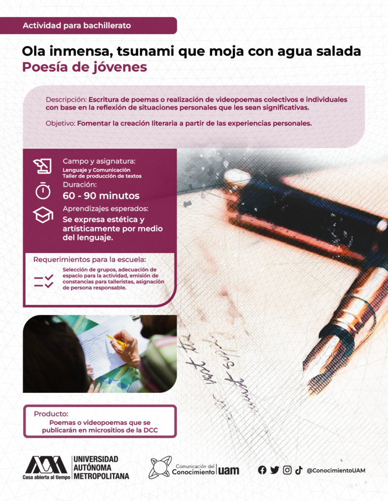 Convocatoria UAM en tu escuela 2025 – 2 – UAM – Comunicación del Conocimiento